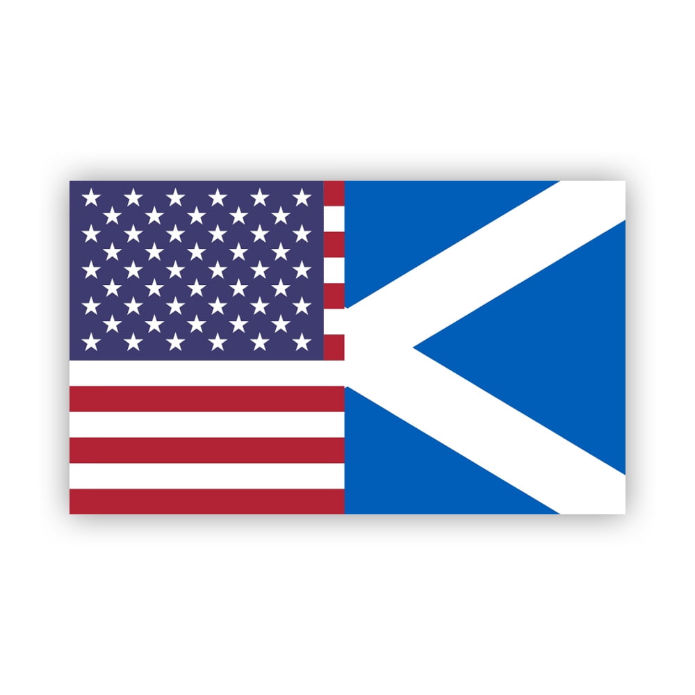 Friendship Flag Scotland USA Sticker Decal - Self Adhesive Vinyl ...
