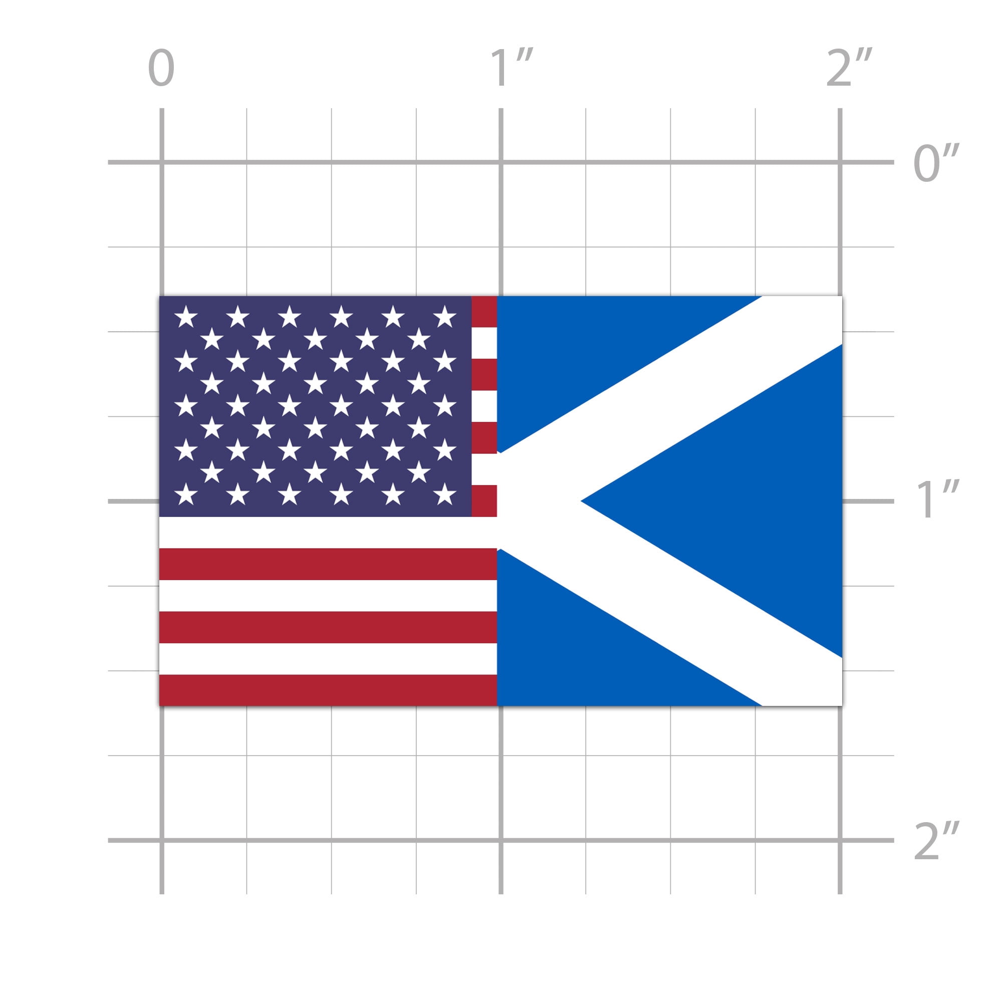 Friendship Flag Scotland USA Sticker for water bottle phone tumbler ...