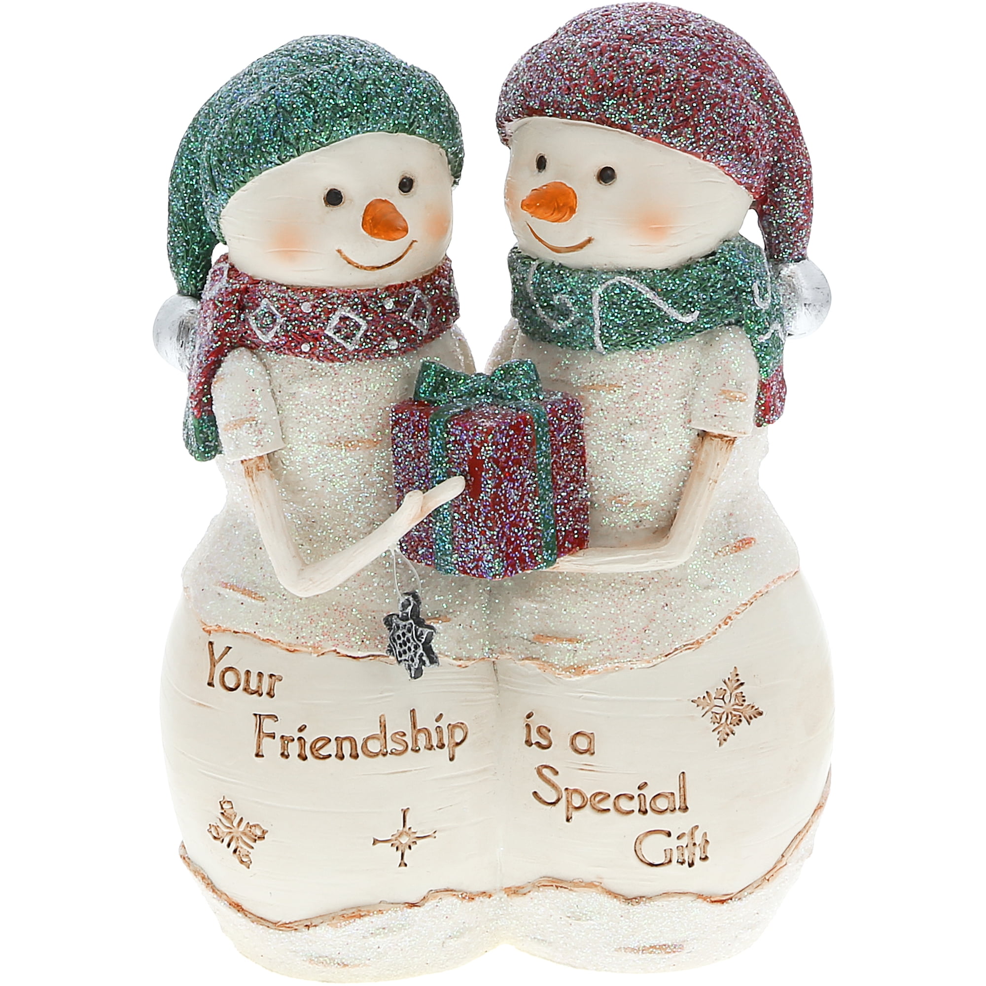 Pavilion Gift Company - Friendship Gift - 4.5" Snowcouple Holding a ...