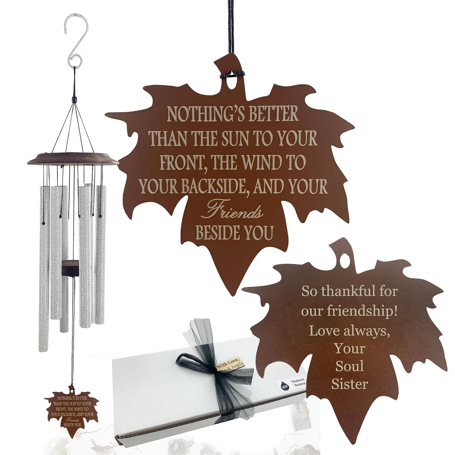 Friendship Gift Wrapped Wind Chime Gift Large PRIME Gift Giving Unique ...