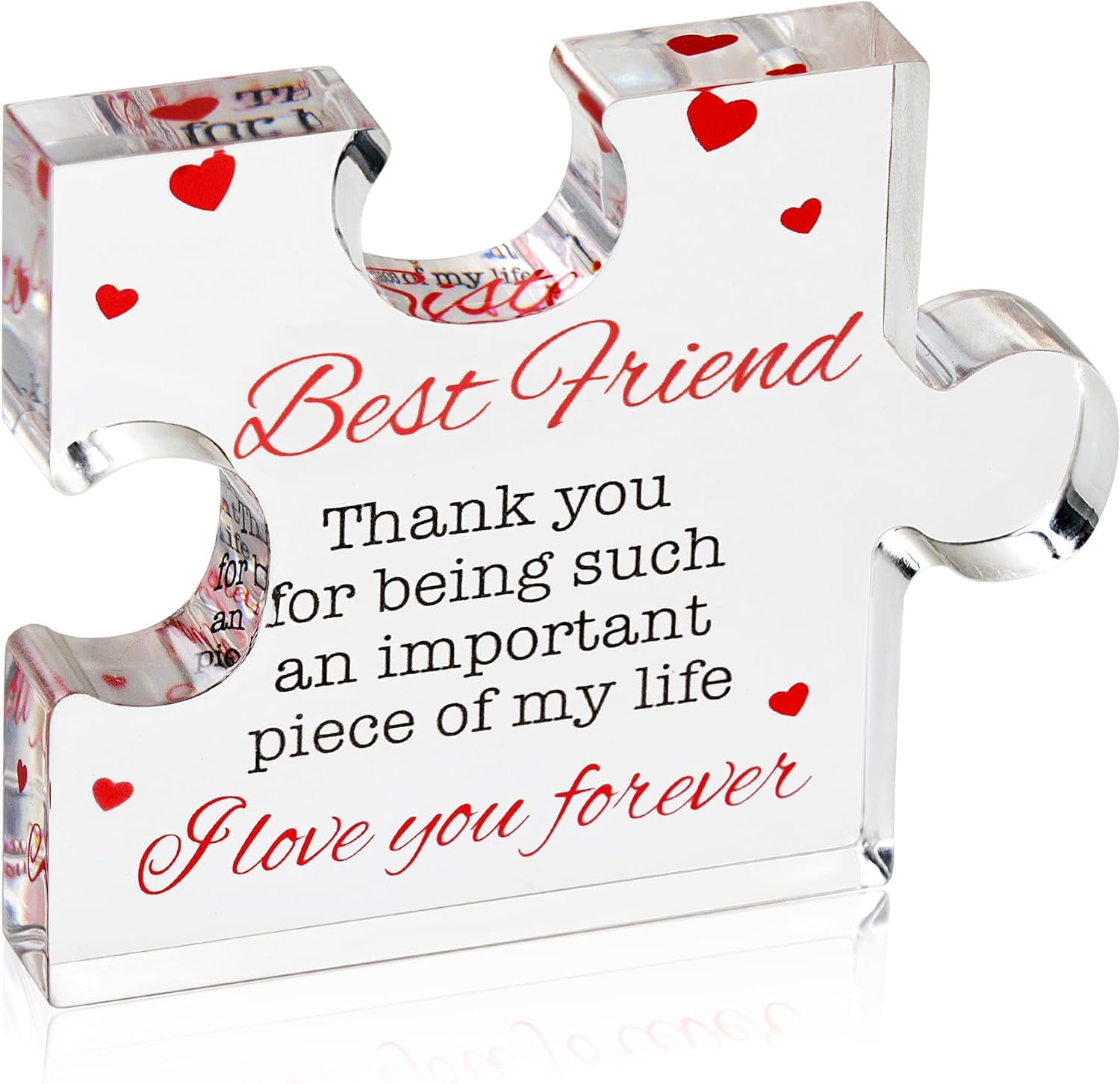 Friendship Gifts - Acrylic Block Puzzle Friendship Gift for Her - Long ...