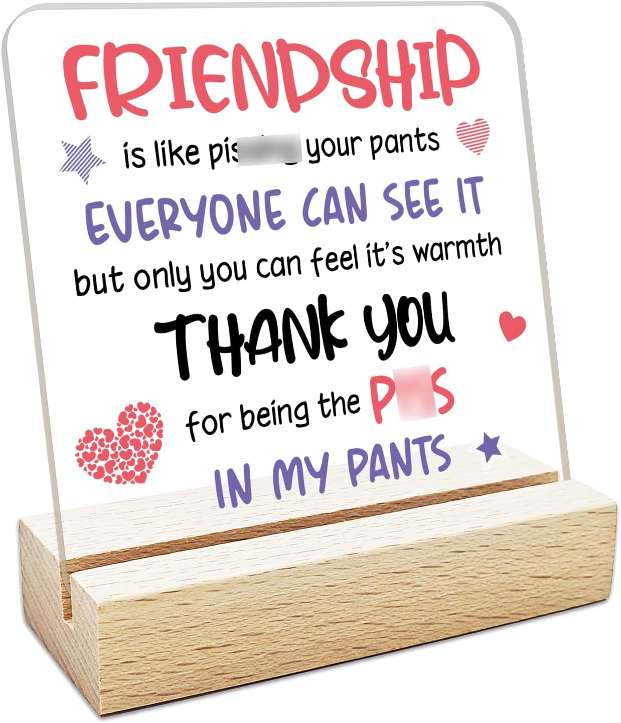 Friendship Gifts Motivational Friendship Acrylic Sign Gifts Thank You ...