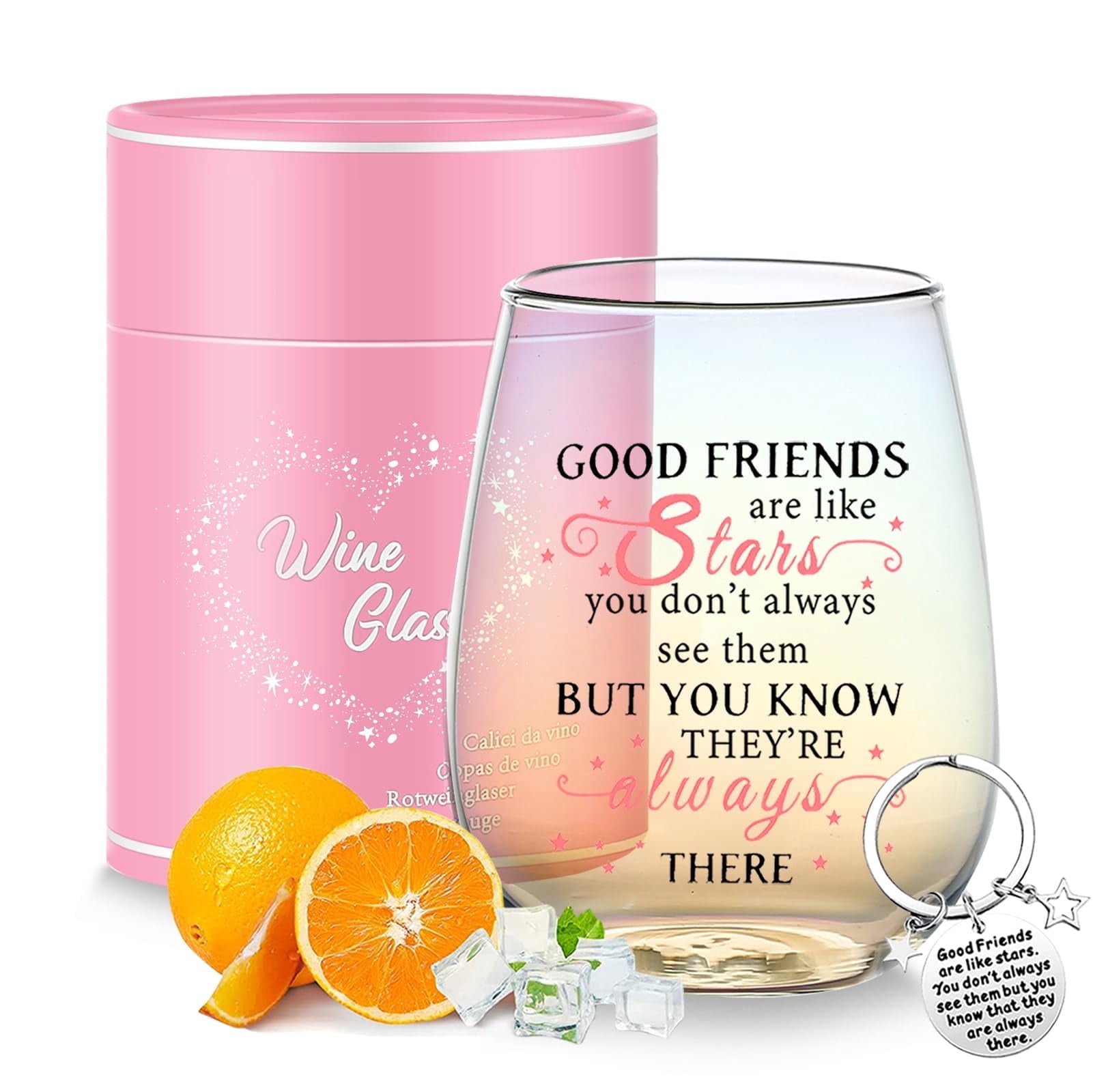 Friendship Gifts Wine Glasses Drinking Personalised Birthday Gifts for ...