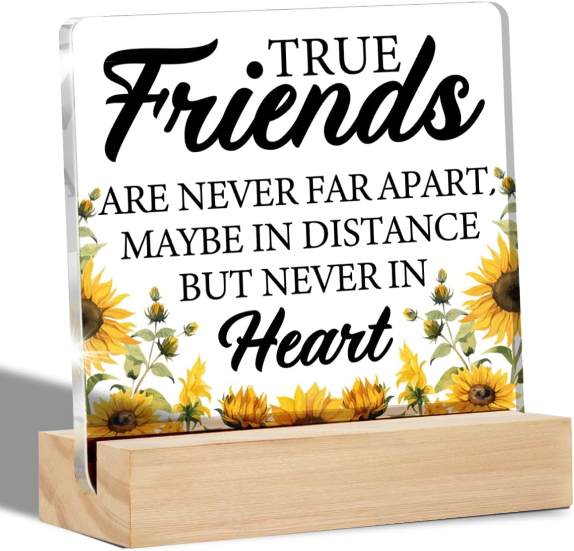 Friendship Gifts for Women Best Friends Bestie Clear Desk Sign ...