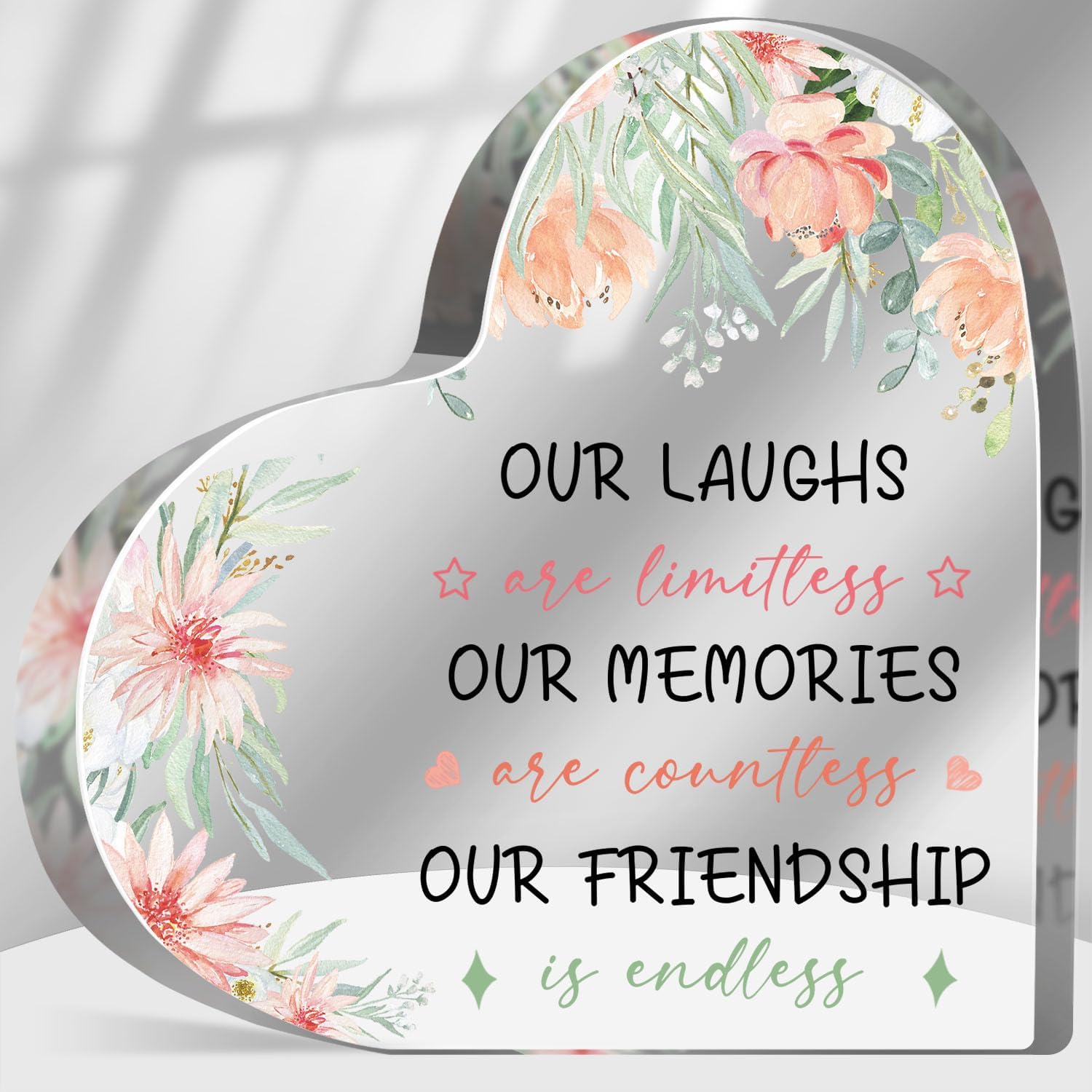 Friendship Keepsake Acrylic for Friends Laughs Limitless Memories ...