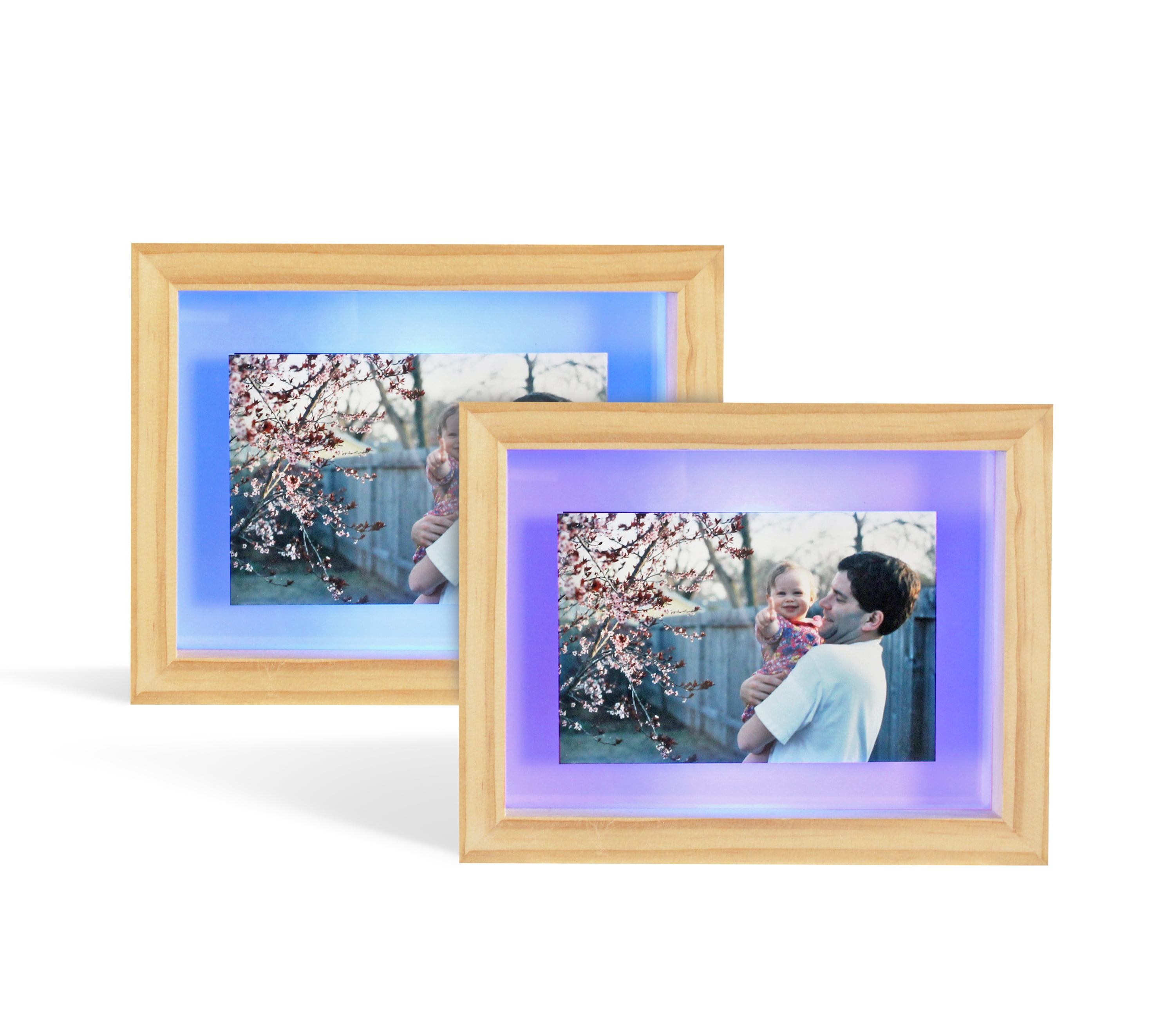 Friendship Lamp – Knotty Pine Wood Picture Frame - Wi-Fi Touch Lamp ...