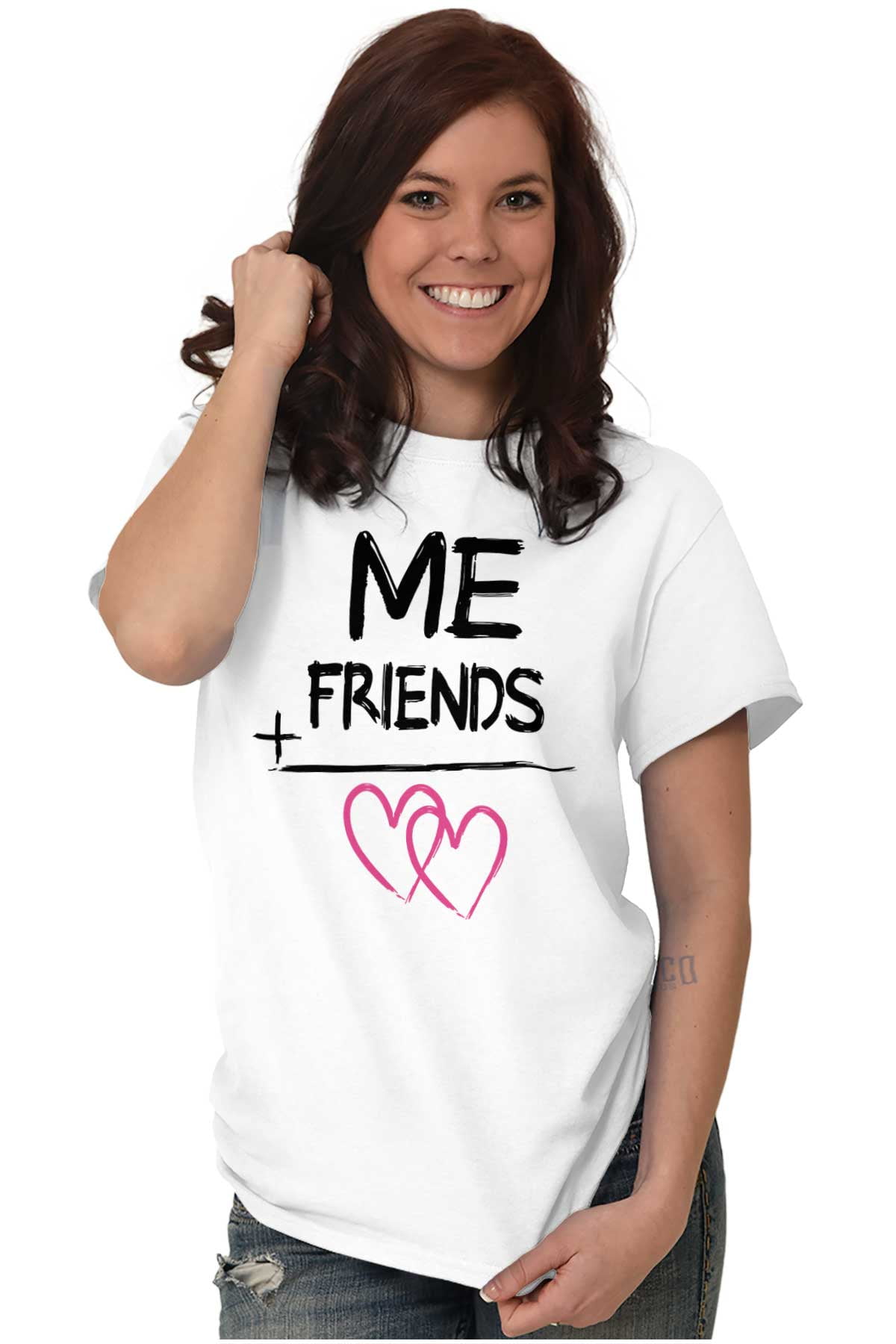 Friendship Math Besties Love Heart Women's Plus Size Graphic Tee Brisco ...