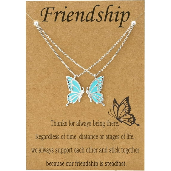 Friendship Necklace 2 Best Friend BFF Necklace Gifts for Women Friends ...