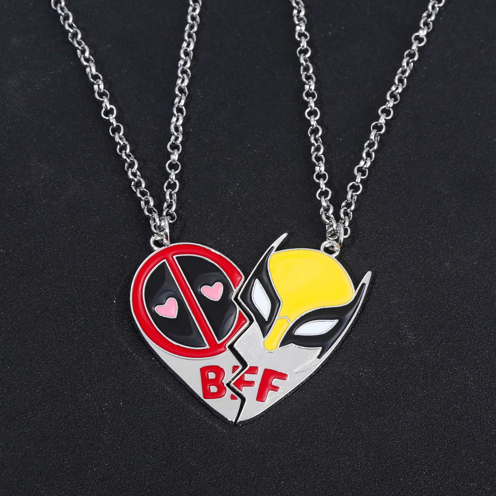Friendship Necklace, Deadpool & Wolverine Inspired Best Friend Necklace ...