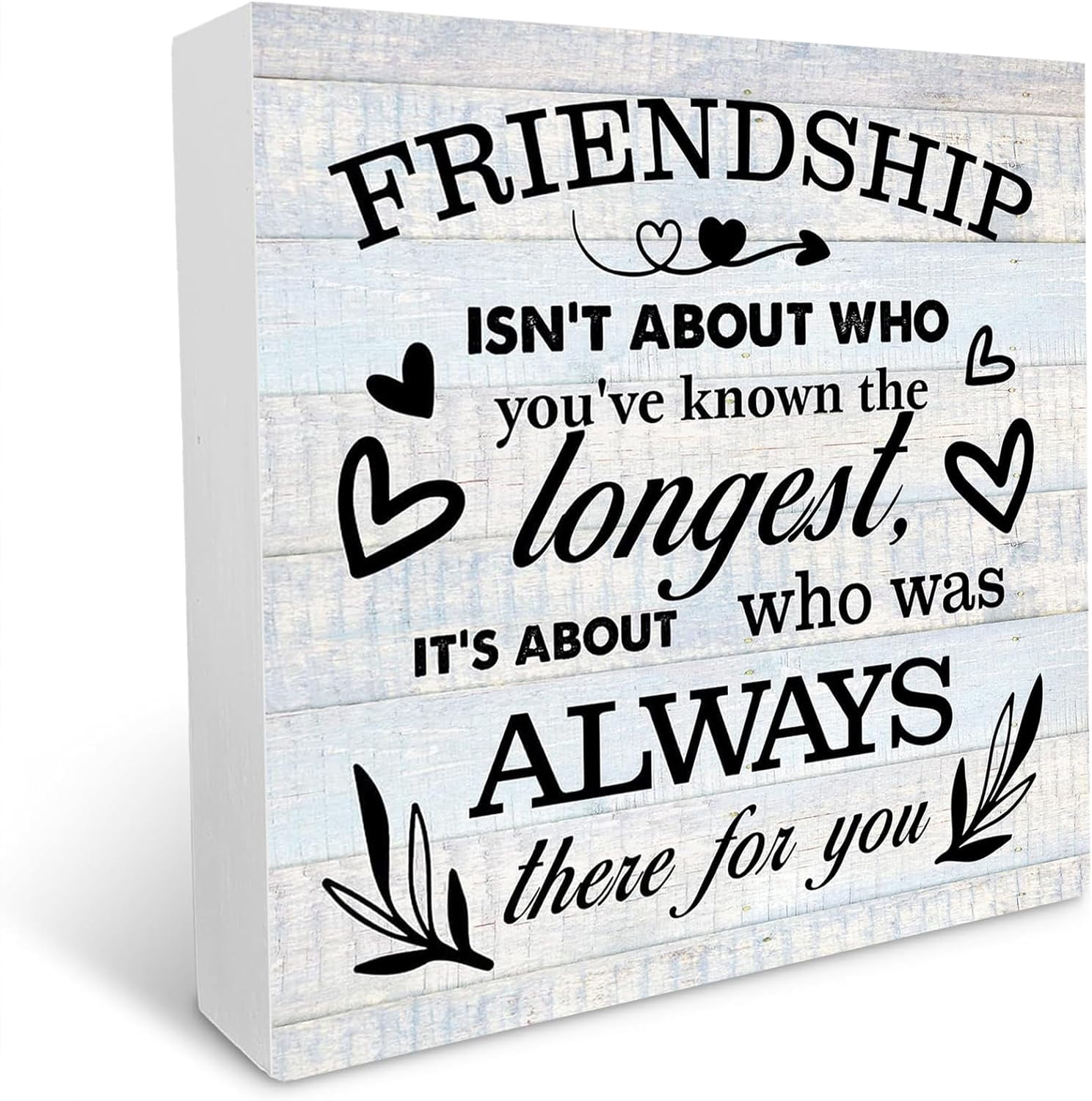 Friendship Quote Wood Box Sign Home Decor Rustic Friendship Wooden Box ...