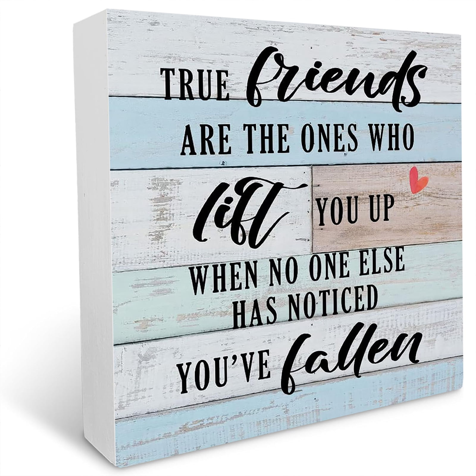 Friendship Quote Wood Box Sign, True Friends are the Ones Wood Box Sign ...