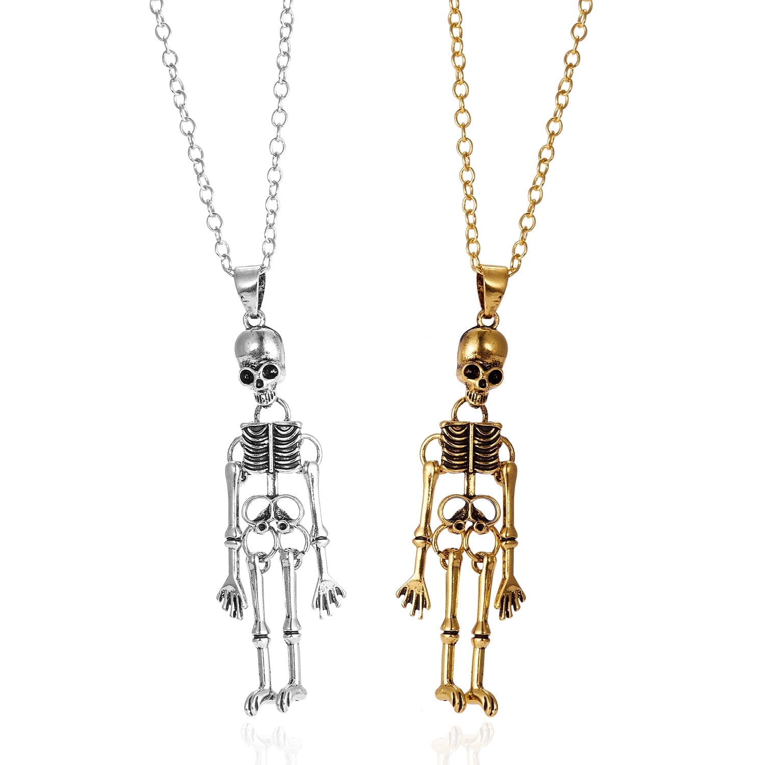 Friendship Skeleton Skull Necklaces Bff Jewlery Halloween Magnetic ...