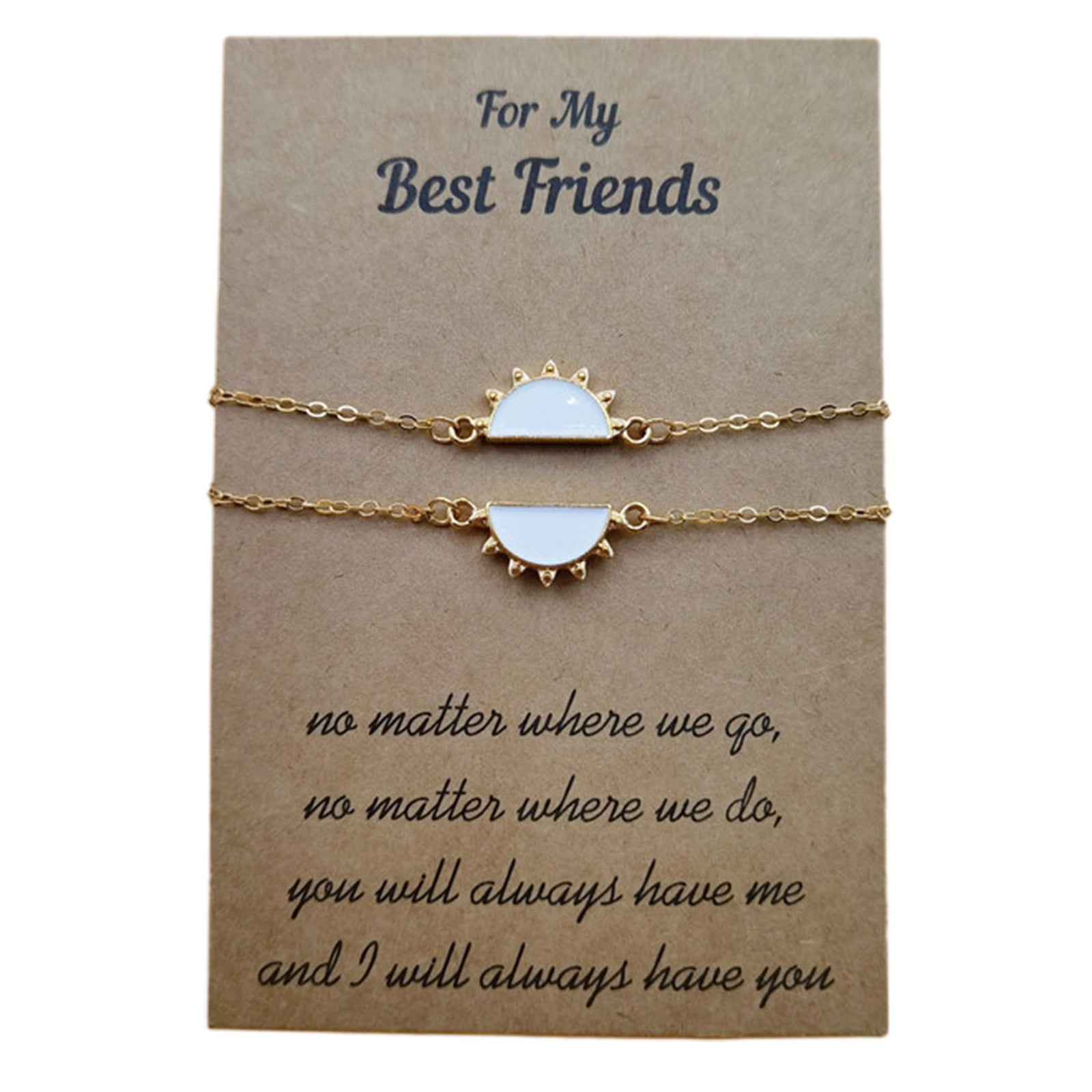 Friendship Sun Necklace Couple Bracelets Lucky Bracelet Best Friend Bff ...
