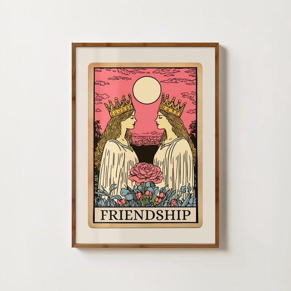 Friendship Tarot Card Print Friendship Wall Art Best Friend Quote Print ...