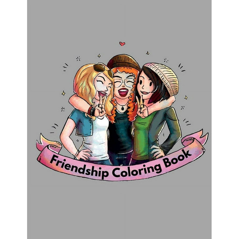 best friends coloring book pages