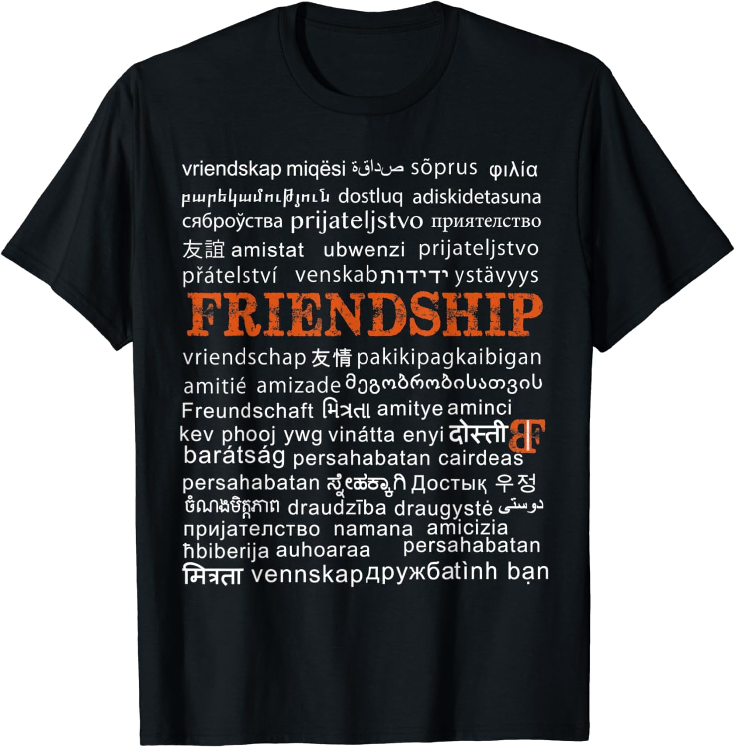 Friendship in multiple languages T-Shirt - Walmart.com