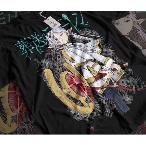 Frieren Beyond Journey’s End T-Shirt, Elf Mage Anime Graphic Tee ...