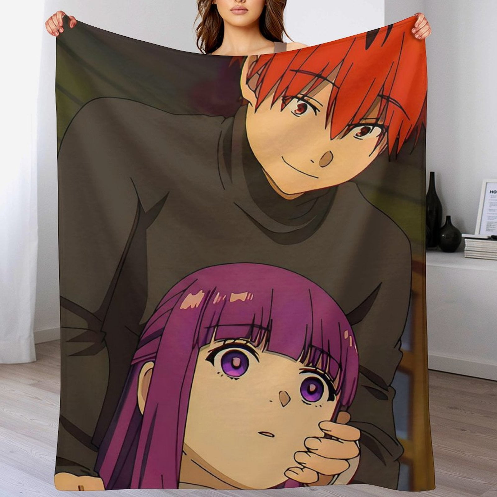 Frieren Beyond Journey's End Throw Blanket Soft Comfortable Flannel ...