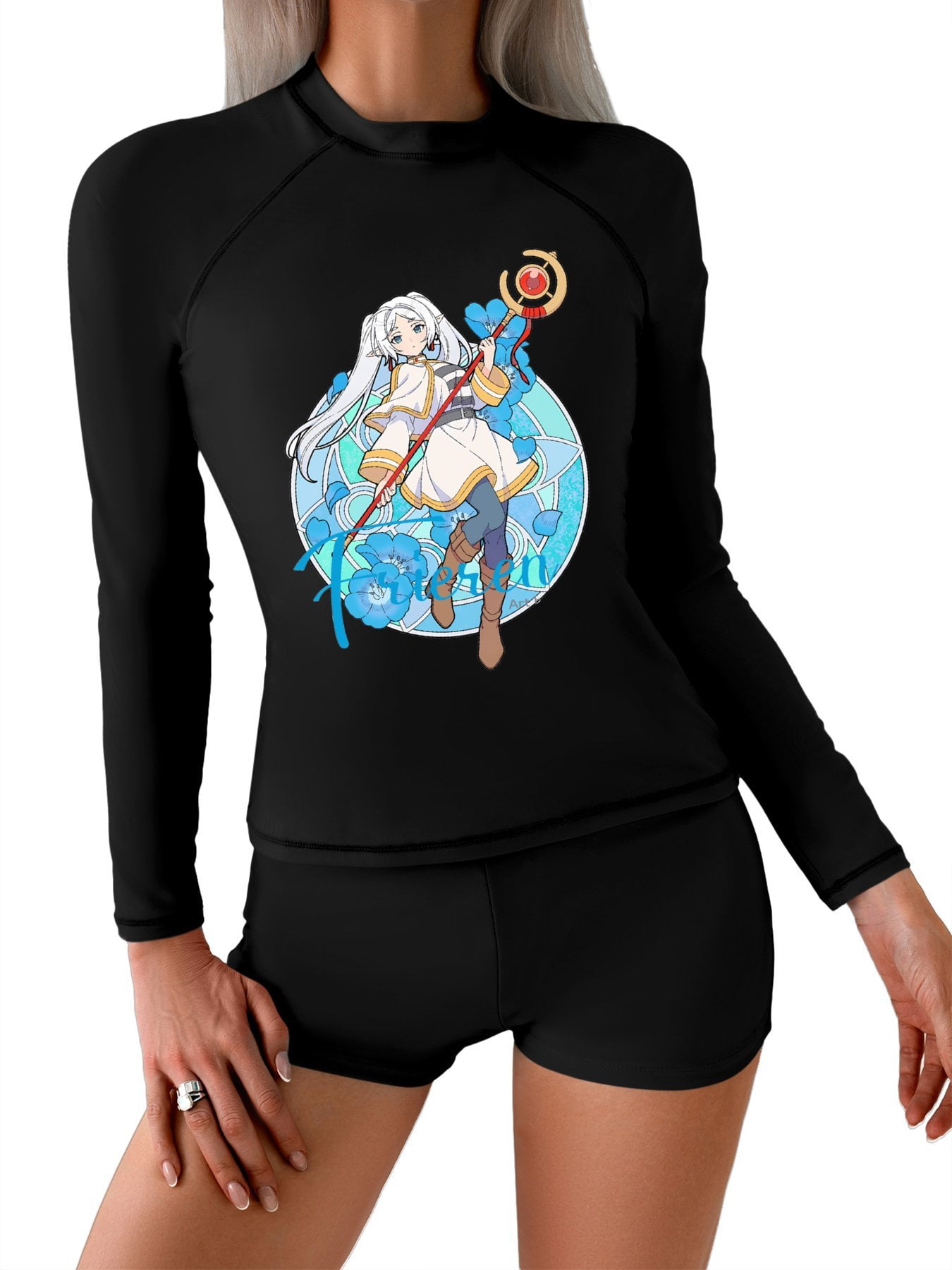 Frieren Beyond Journey’s End Women's Surf Suit Set Slim Conservative ...