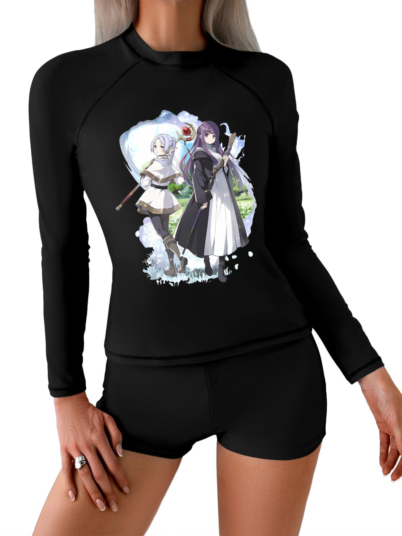 Frieren Beyond Journey’s End Women's Surf Suit Set Slim Conservative ...