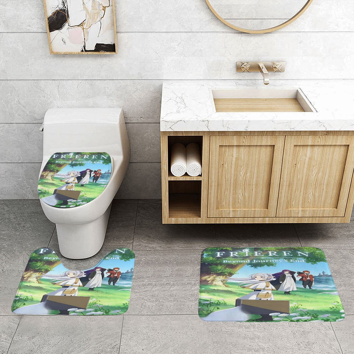 Frieren: Beyond Journey's End floor mat and toilet set is durable ...