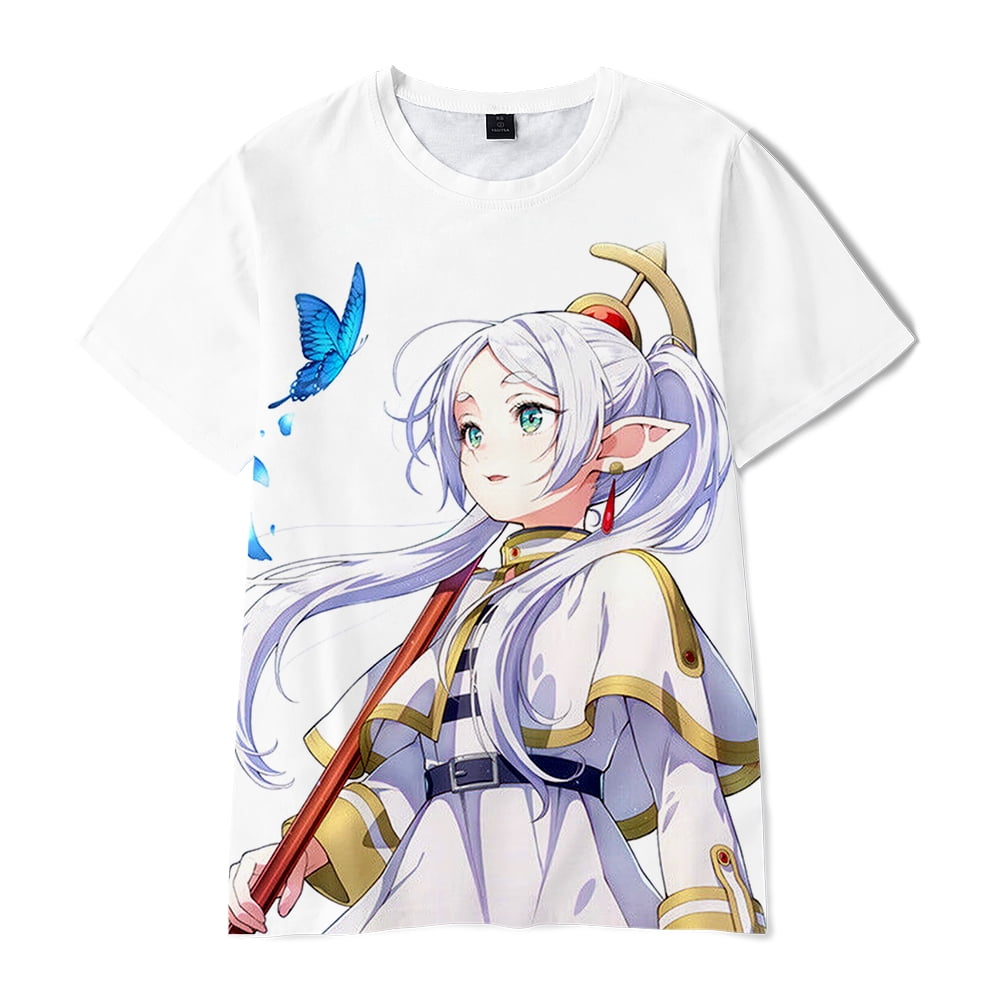 Frieren Logo T-Shirts Anime 3D Print Merch Tee Cosplay Women Men ...
