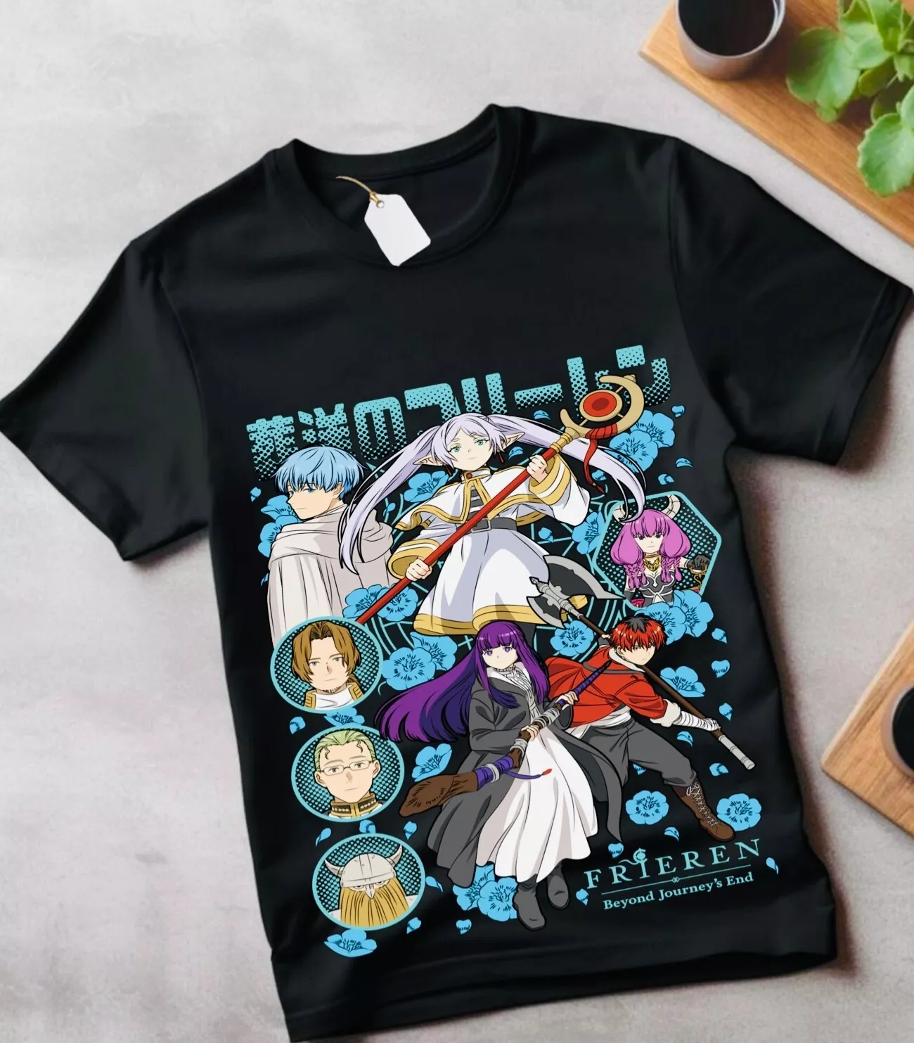 Frieren T-Shirt Beyond Journey's End Fern Stark Girl Anime Gifts Shirt ...