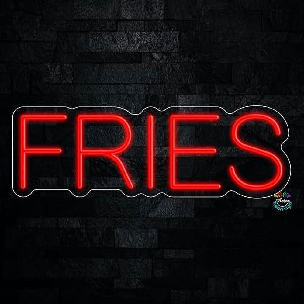Fries LED Neon Sign 24"L x 8"H #32300 - Walmart.com