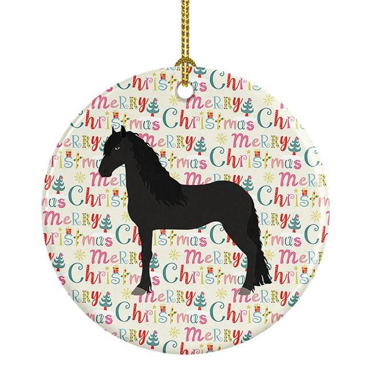 Friesian Horse Christmas Ceramic Ornament 2.8 in x 2.8 in - Walmart.com
