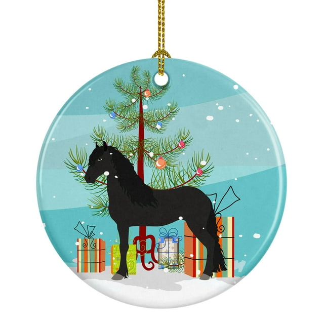 Friesian Horse Christmas Ceramic Ornament - Walmart.com