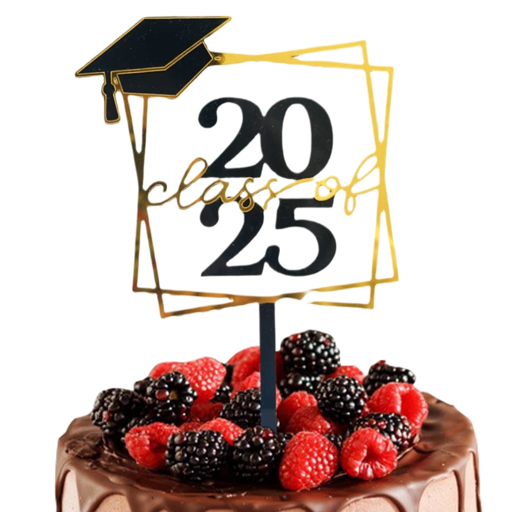 Frifer Class of 2025 Cupcake Toppers Acrylic Graduation Cupcake Picks ...