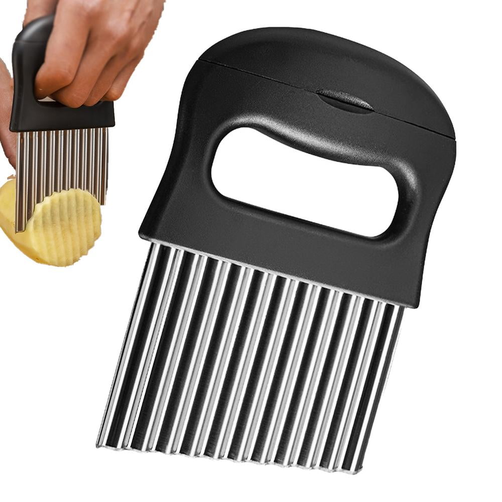 Frifer Crinkle Cutter for Veggies Stainless Steel Crinkle Chip Cutter ...