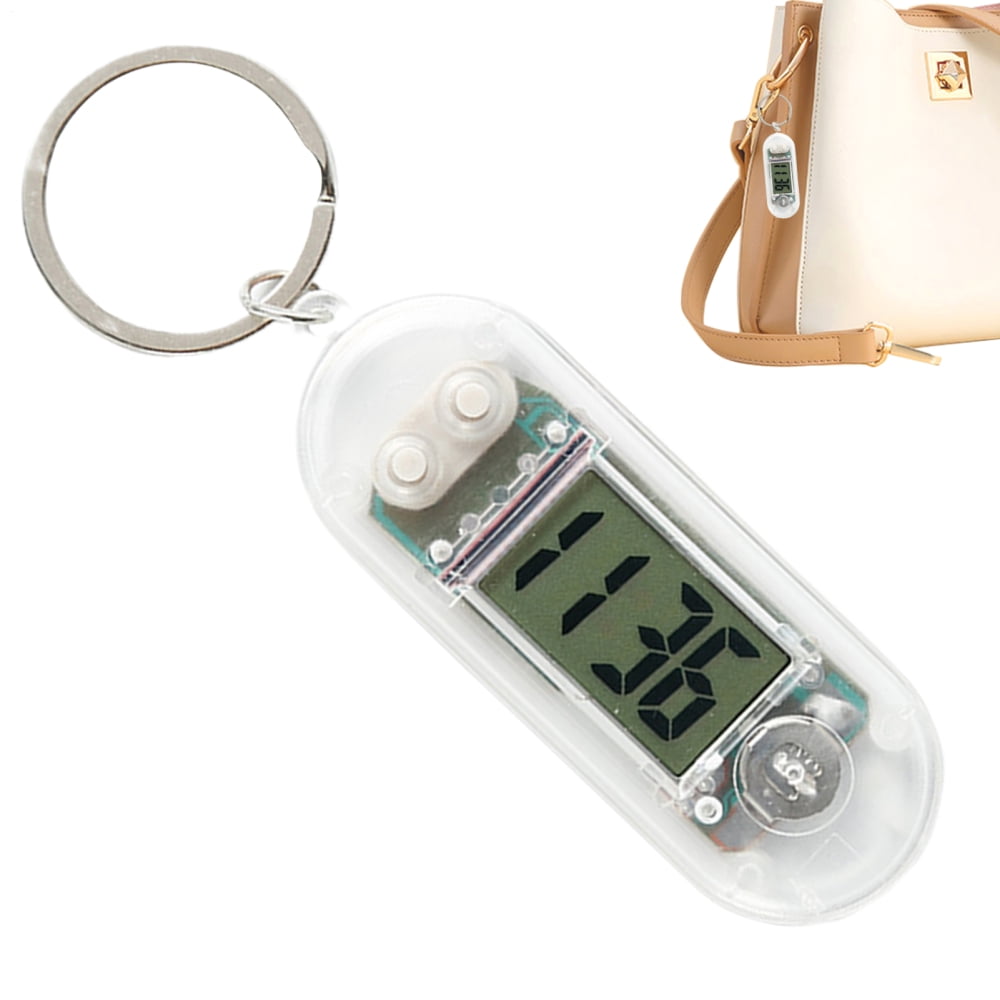 Frifer Digital Clock Keychain Pocket Watch Pendant Miniature Tabletop ...
