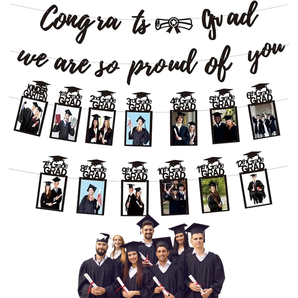 Frifer Graduation Picture Banner Kindergarten Grad Backdrop ...