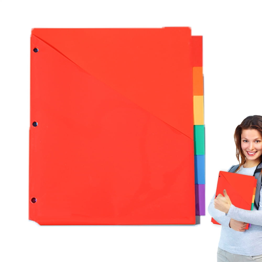 Frifer Index Divider Insertable Big Tab Page Binder Dividers Rainbow ...