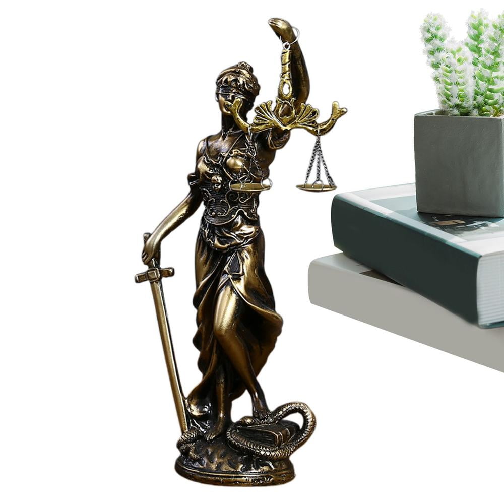 Frifer Lady Justice Statue Law Desktop Resin Justice Goddess Statue ...