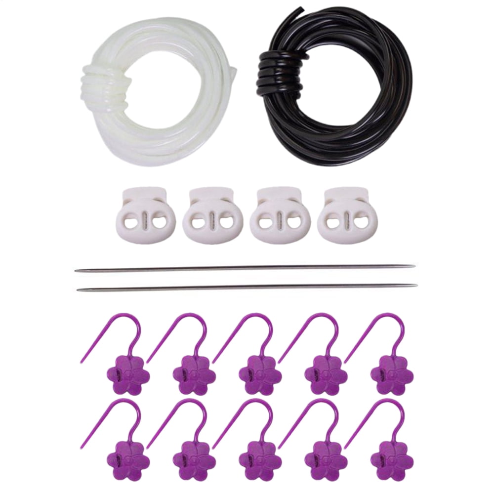 Frifer Needle Stoppers 4 Pieces Knitting Point Protector 2 Cords 10 ...
