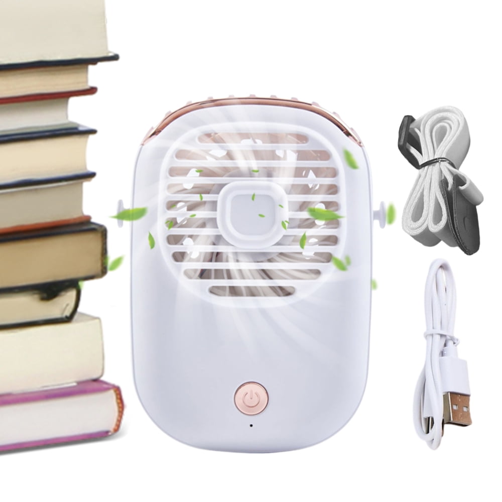Frifer Small Handheld Fan Adjustable Neck Fan with Lanyard Desktop Fan ...
