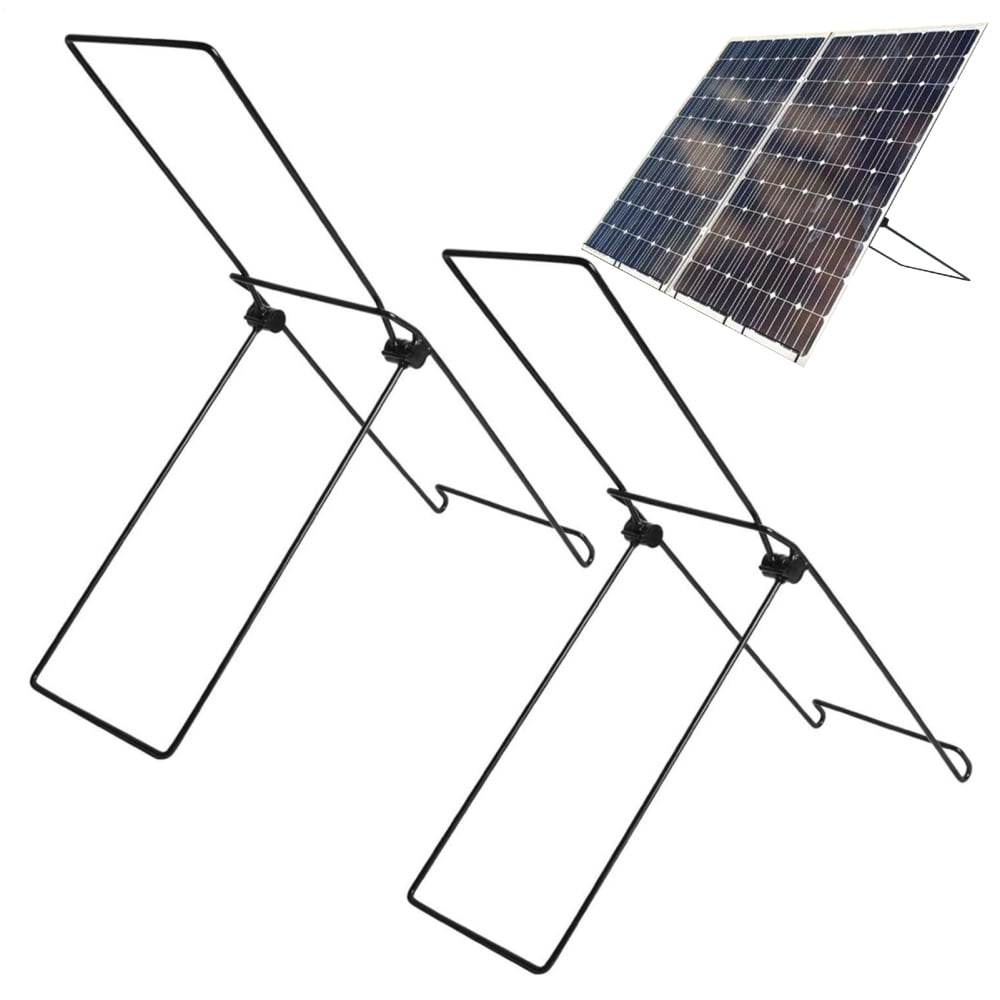 Frifer Solar Panel Ground Mount 2 Pack Solar Panel Holder Steel Panel ...