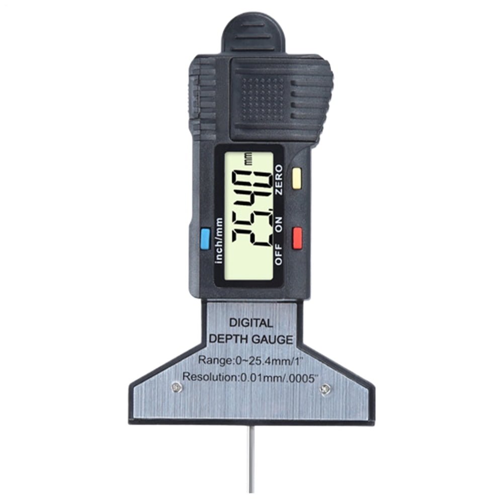 Frifer Tire Depth Gauge Tire Depth Gauge Tool Digital 0-25.4mm Range Wear Checker 0.01mm ...