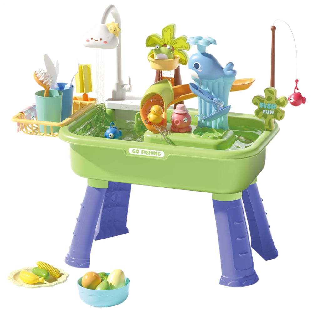 Frifer Water Activity Table Kids Sand and Water Table Interactive ...