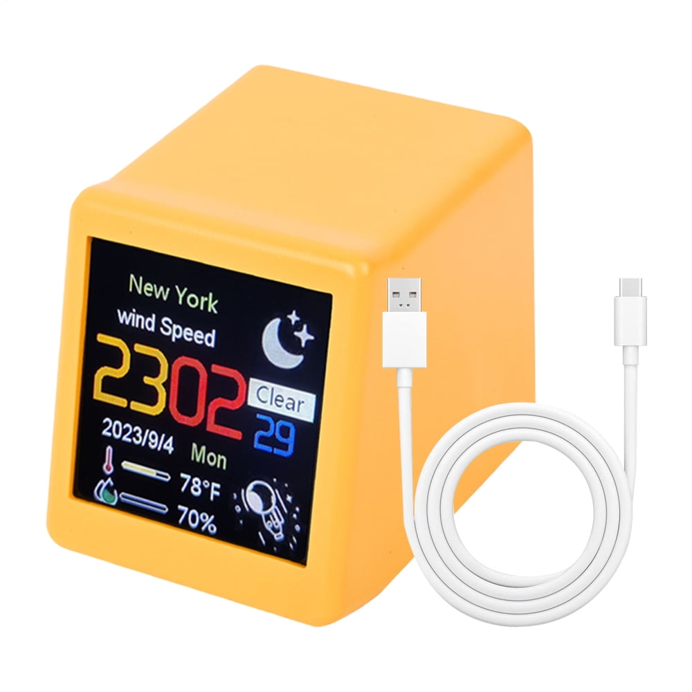 Frifer Wireless Weather Station Small Digital Alarm Clock Rechargeable ...