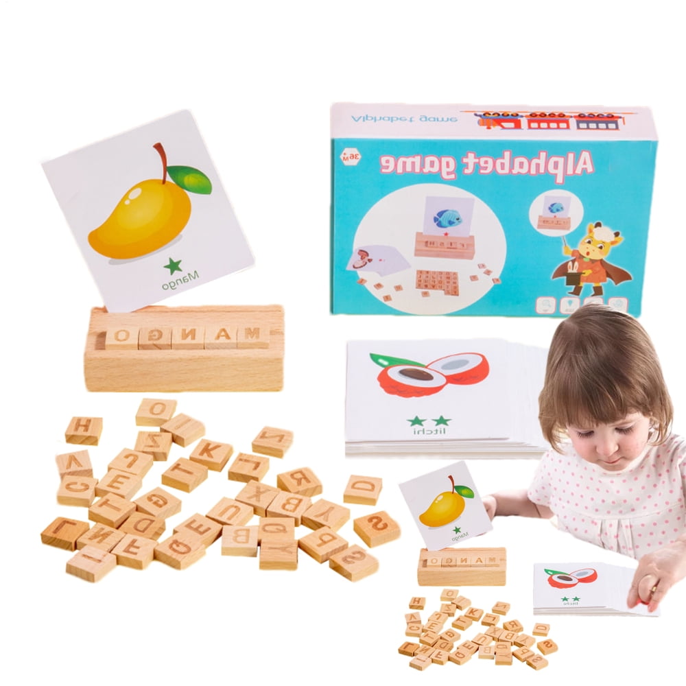 Frifer Wooden Cvc Word Spelling Games Matching Letter Spelling Game ...