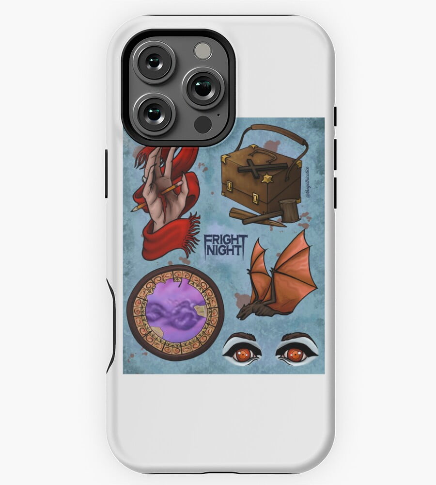 Fright Night Tattoo Flash Vintage GA2891 Phone Case for iPhone 11 to 17 ...