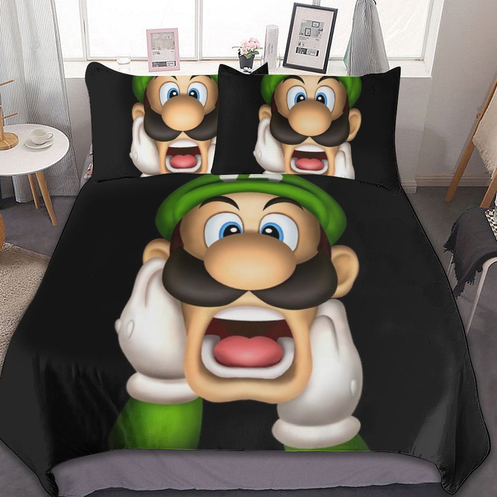Frightened Luigi's Mansion 3 Piece Bedding Sets Decor Comforter Sets ...