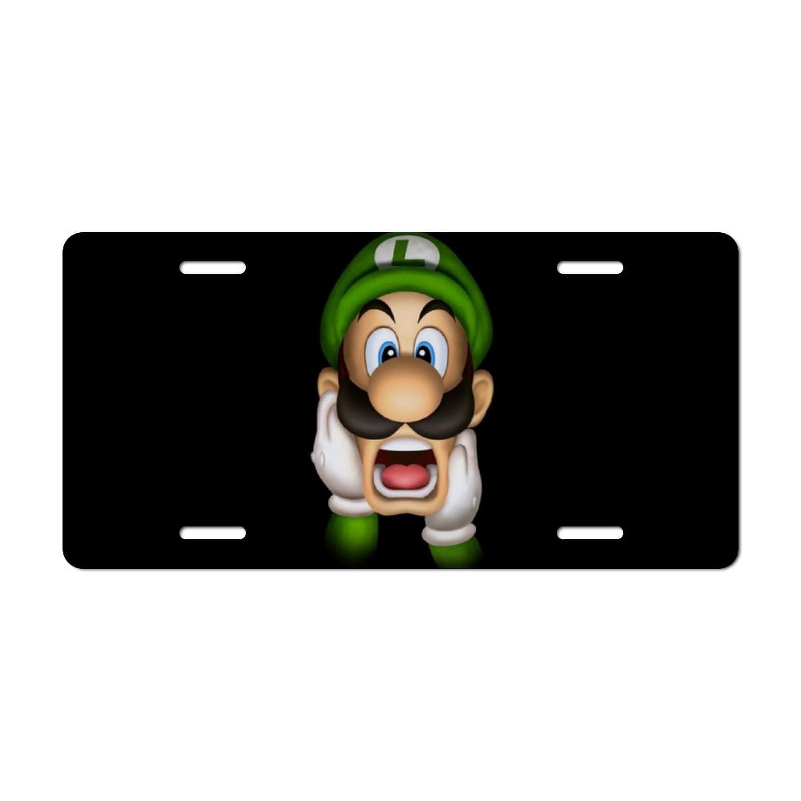 Frightened Luigi's Mansion License Plate Cover Aluminum For Various Car ...