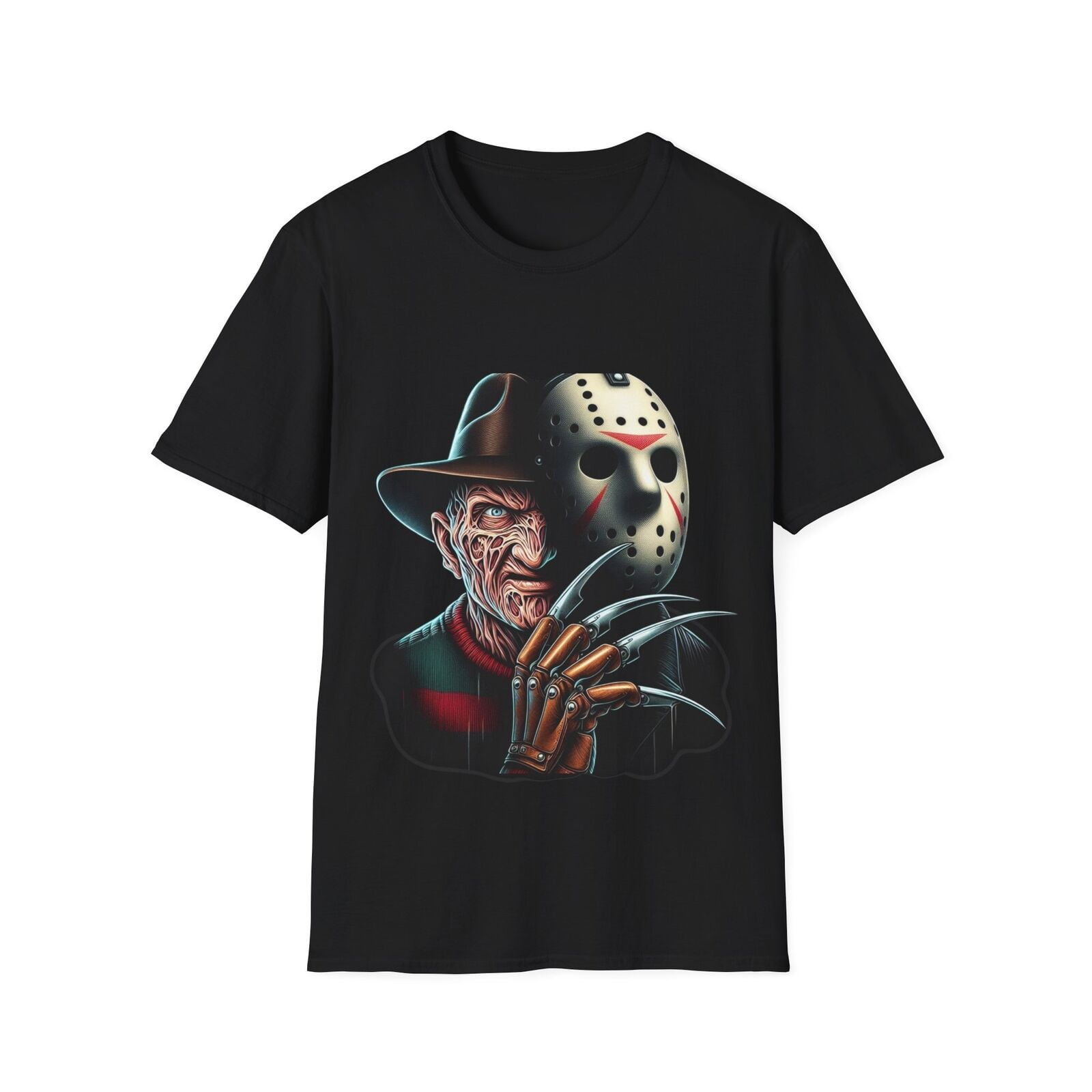 Frightening Fusion: Freddy Wearing Jason Mask T-Shirt - Walmart.com