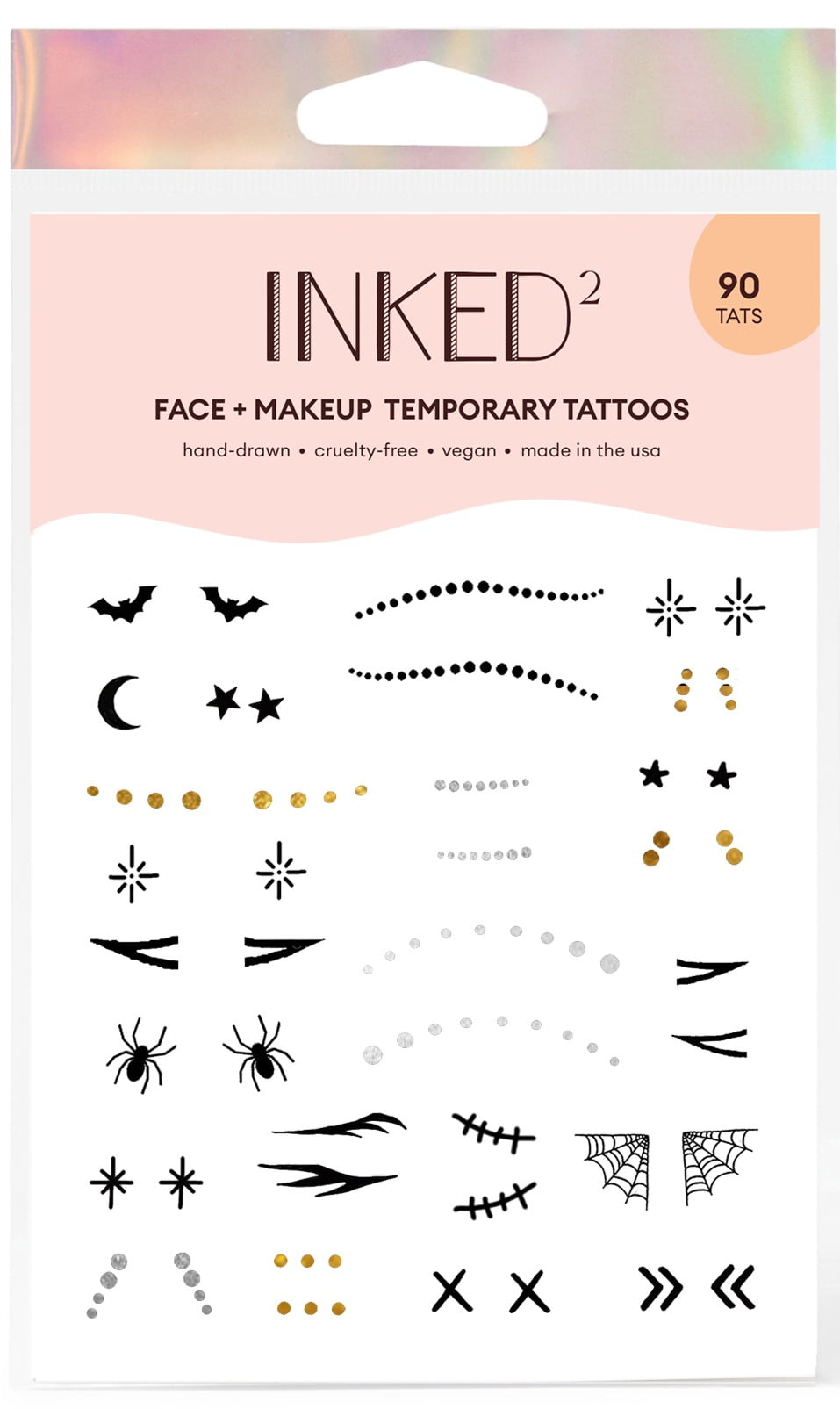 Frightful Makeup Temporary Face Tattoos by BrandName - Walmart.com