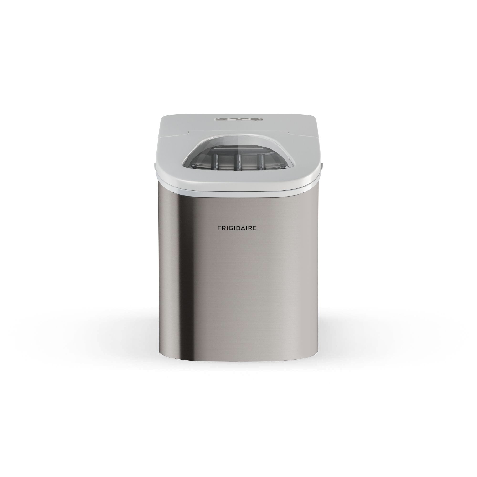 FRIGIDAIRE 26lb Stainless-Steel Compact Countertop Ice Maker Machine ...