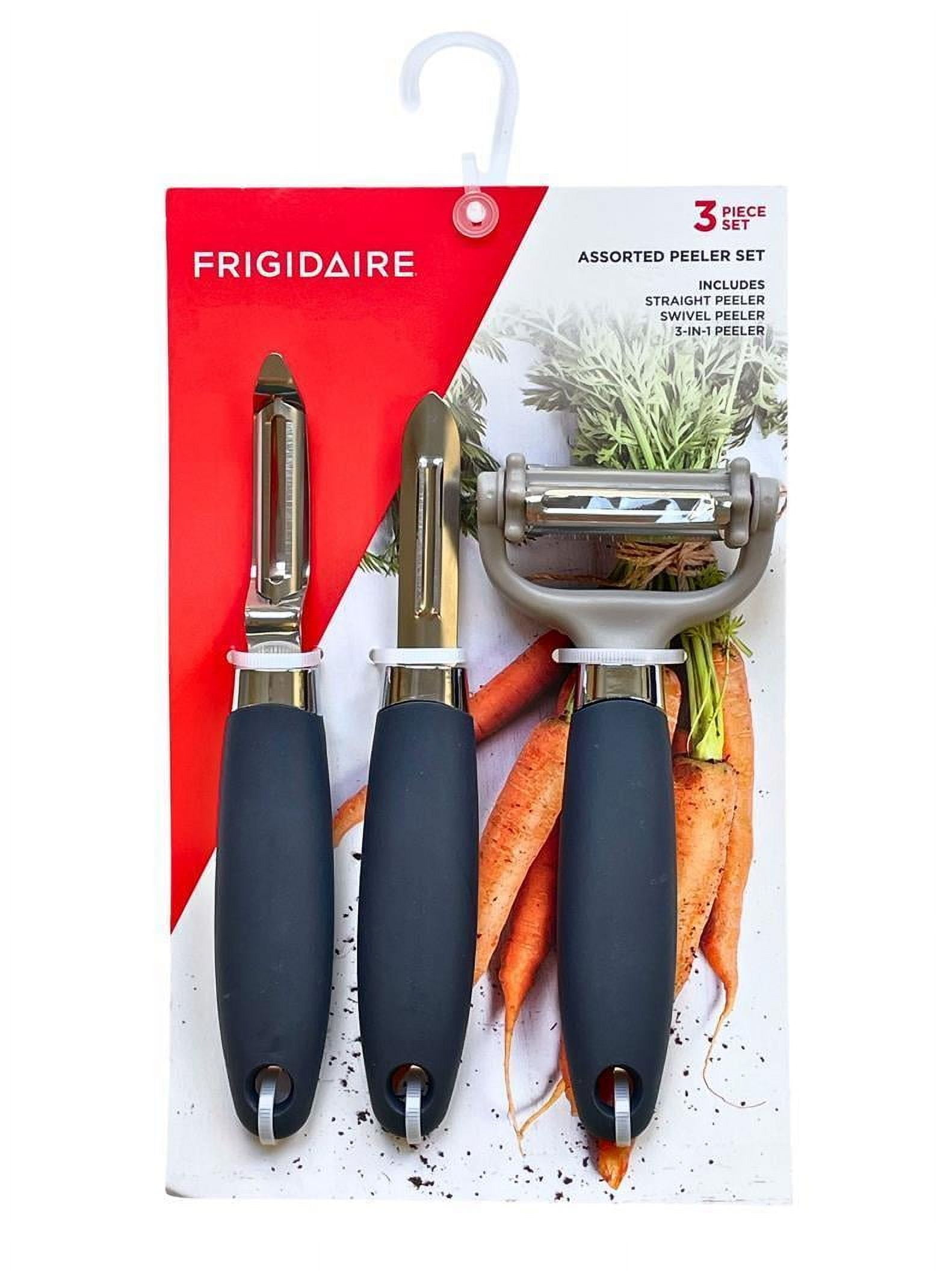 Frigidaire 3-Piece Peeler Set, Straight Peeler, Swivel Peeler, 3-in-1 ...